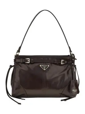 Prada Small Bonnie Handbag In Leather - Brown