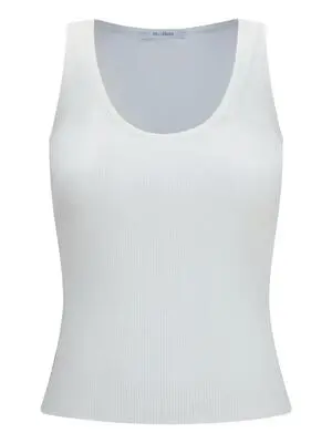 Max Mara MAX MARA Ribbed Jersey Tank Top White
