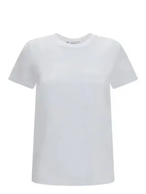 Max Mara Papaia T-shirt With Monogram Pattern - White
