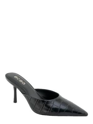 Bcbgmaxazria Nixxa Pointed Toe Stiletto Mule - Black Croc