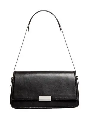 Alexander Wang Medium Siren Leather Shoulder Bag - Black