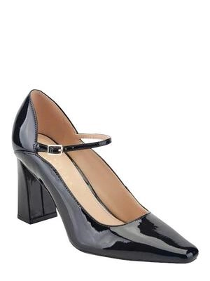 Marc Fisher Marc Fisher LTD Genevie Mary Jane Pumps With Sculptural Block Heel Black