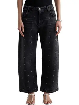 Ag Hattie Grommet High Waist Ankle Barrel Jeans - Innovation