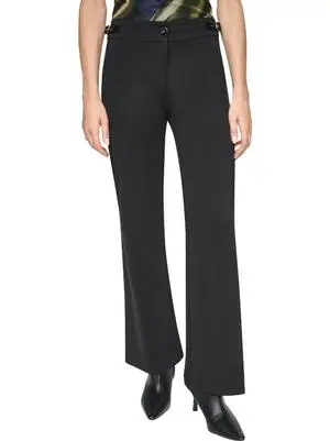Dkny Soho Fit & Flare Ponte Pants - Black