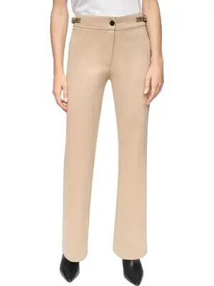 Dkny Soho Fit & Flare Ponte Pants - Travertine