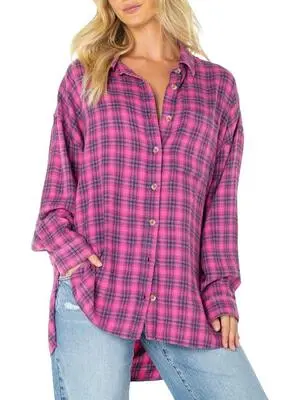 Roxy Driftwood Plaid Shirt - Naval Acad