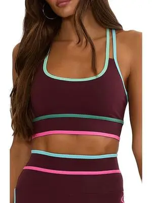 Beach Riot Anari Colorblocked Sports Bra - Raspberry Bloom Colorblock