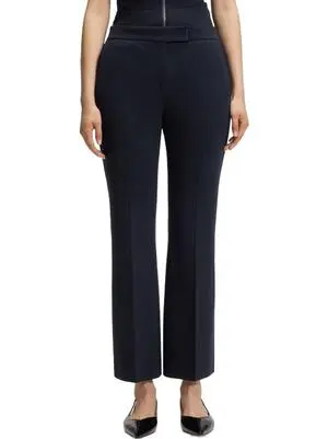 BOSS Talia Flared Crop Ponte Pants - Sky Captain