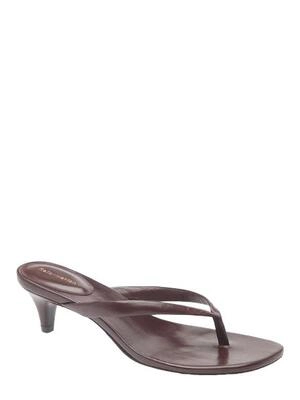 REFORMATION Reformation Amelia Leather Heeled Thong Sandal