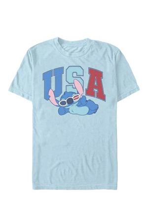 LILO & STITCH American Experiment 626 Graphic T-shirt - Light Blue