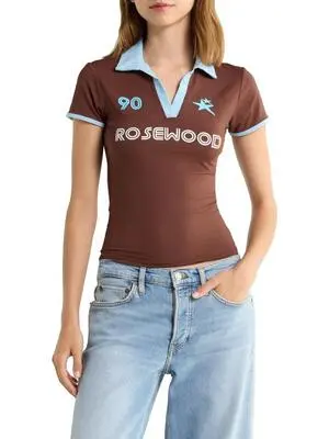 PACSUN Rosewood Soccer T-shirt - Brown