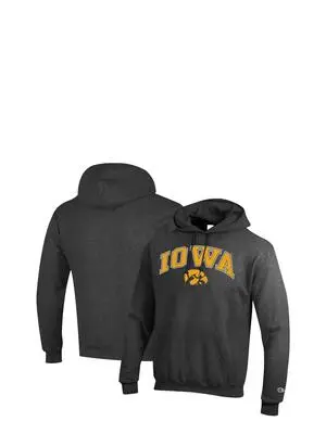 Champion Iowa Hawkeyes Arch Over Logo Pullover Hoodie - Charcoal