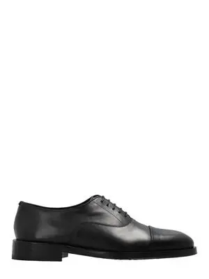 Paul Smith Round-toe Leather Cap Toe Oxfords With Tie Fastening - Black