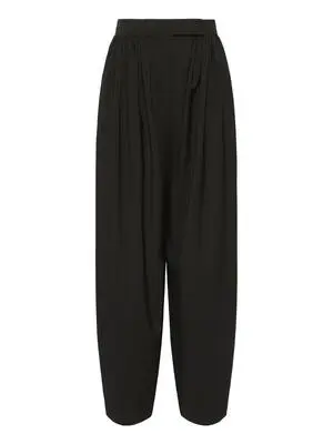 Sportmax Pleated Wide Leg Trousers - Black