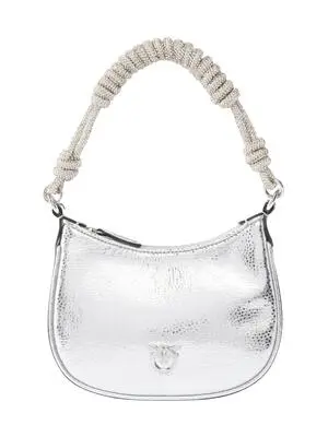 Pinko Zipper Shoulder Bag - White