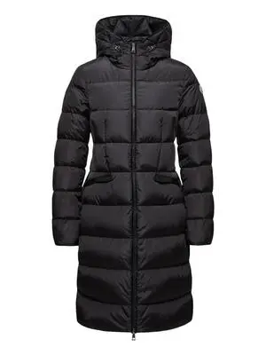 Moncler Avocette Hooded Long Down Jacket - Black