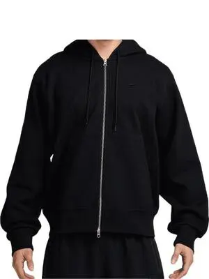 Nike Logo-embroidered Zip-up Hoodie - Black