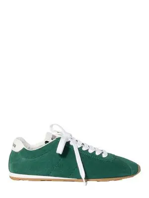 Miu Miu Miu Miu Suede Perforated Sneakers Oleander