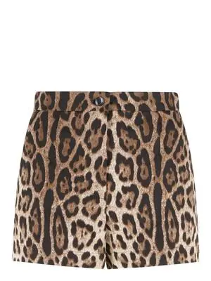 Dolce & Gabbana Dolce & Gabbana Leopard Print High-Waisted Shorts No