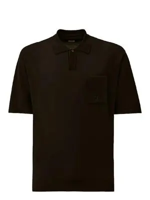 C.P. COMPANY Short-sleeved Polo Shirt - Black