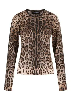 DOLCE & GABBANA Dolce & Gabbana Leopard Print Knitted Jumper