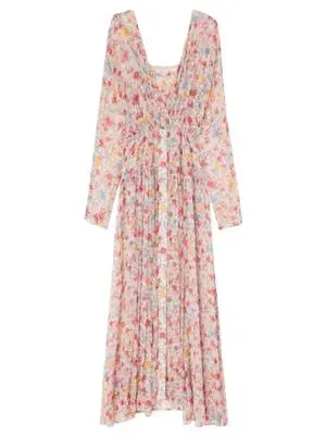 GANNI Floral Silk Dress - No