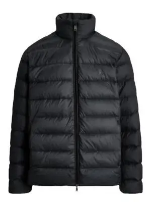 Polo Ralph Lauren Quilted Padded Jacket With Stand Collar - Black