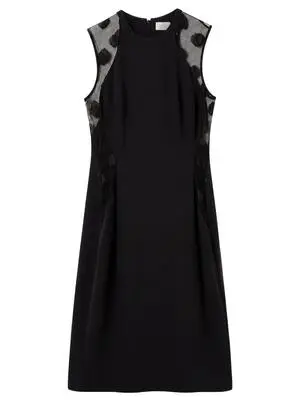 Stella McCartney Polka-dot Mesh Panel Dress - Black/white