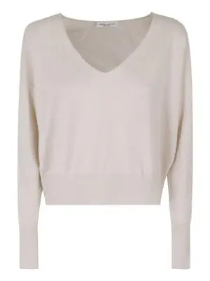 ROBERTO COLLINA V-neck Sweater - Meringa