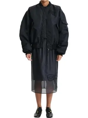 Cecilie Bahnsen Long-sleeved Bomber Jacket - Black