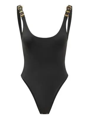 Versace Versace Buckle-Strap Swimsuit Black