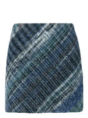 Missoni Wool-blend Check Mini Skirt - Blue