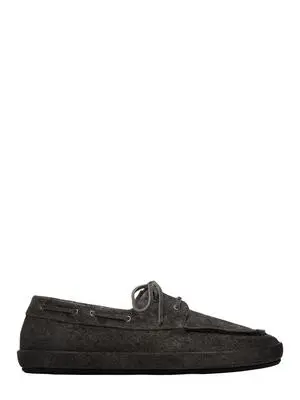 Marsèll Scatopelle Suede Boat Shoes - Black