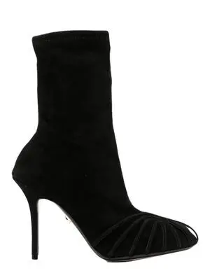 ALEVI MILANO Round Toe High-heeled Ankle Boots - Black