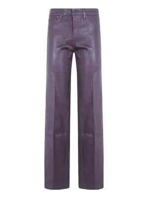 L'Agence L'agence Scottie Coated Wide-Leg Jeans Chocolate