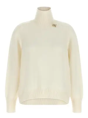 Fabiana Filippi Ribbed Turtleneck Jumper - White