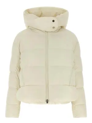Pinko Long-sleeved Padded Jacket With Hood - Beige