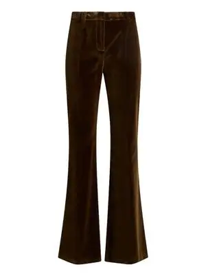 Etro Velvet Flared Trousers - Brown