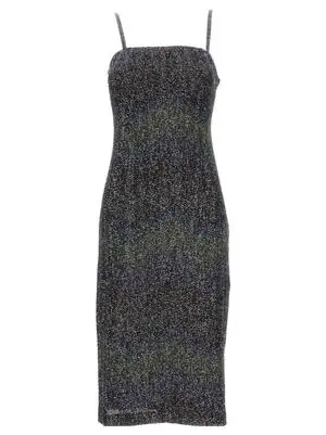 Missoni Missoni Mini Sequin Dress With Greek Key Motif Multicolor