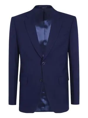 Paul Smith Tailored Fit Two-button Jacket With Notched Lapel - Black