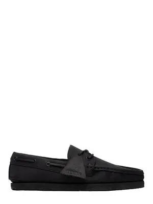 Clarks Godney Boat Moc Toe Shoes - Black