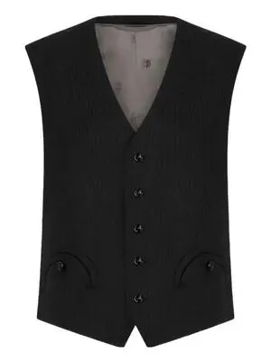 BLAZÉ MILANO V-neck Vest - Black