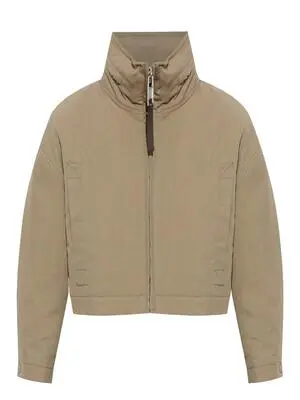 Moschino Stand-up Collar Zip-up Jacket - Beige