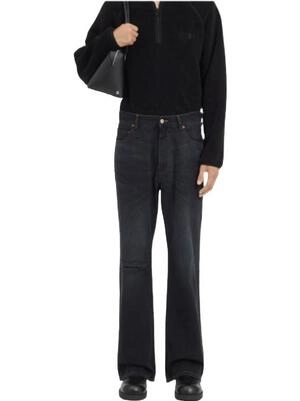 MAISON MARGIELA Straight-leg Jeans With Knee Slit - Dark Blue
