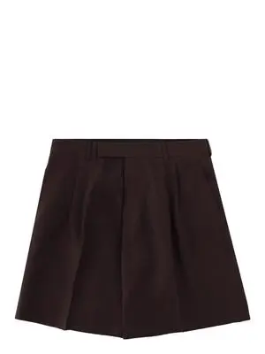 Paul Smith Pleated Linen Shorts - Black