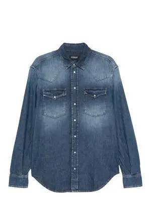 DONDUP Long-sleeve Denim Shirt - Blue