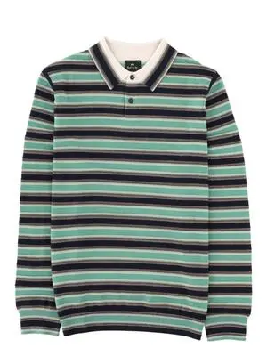 Paul Smith Striped Long-sleeve Polo Shirt - Black