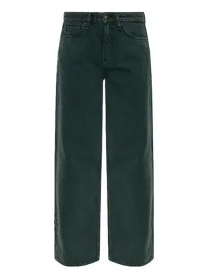 Rag & Bone Belt Loop Wide Leg Jeans - Green