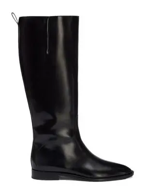 JIL SANDER Knee-high Boots With Logo Detail - Black