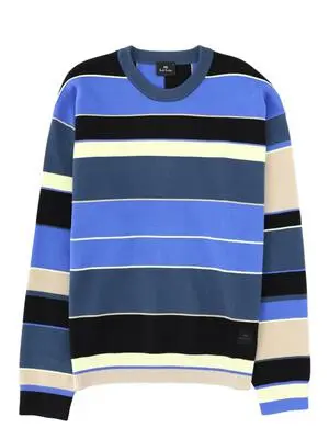 Paul Smith Striped Panel Knitted Sweater - Blue